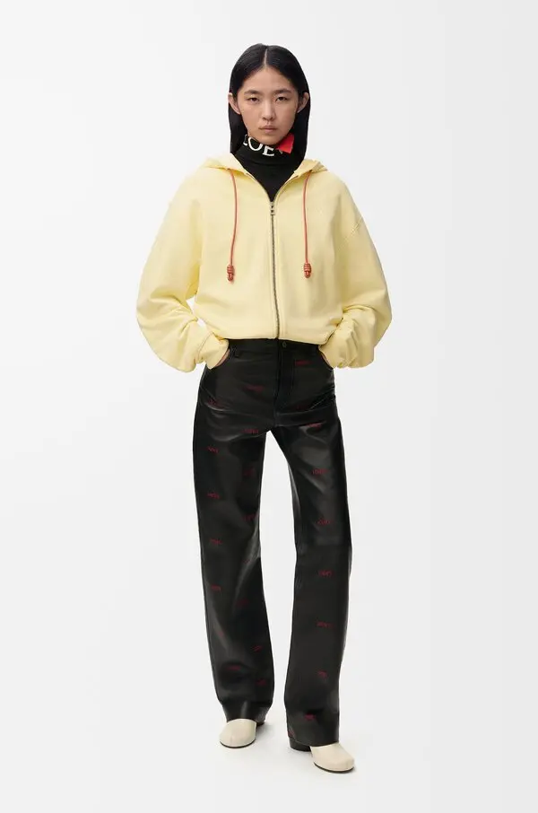 Loewe Flamenco Hoodie In Cotton - Vanilla