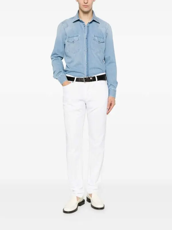 SARTORIO NAPOLI Denim Shirt With Snap Buttons