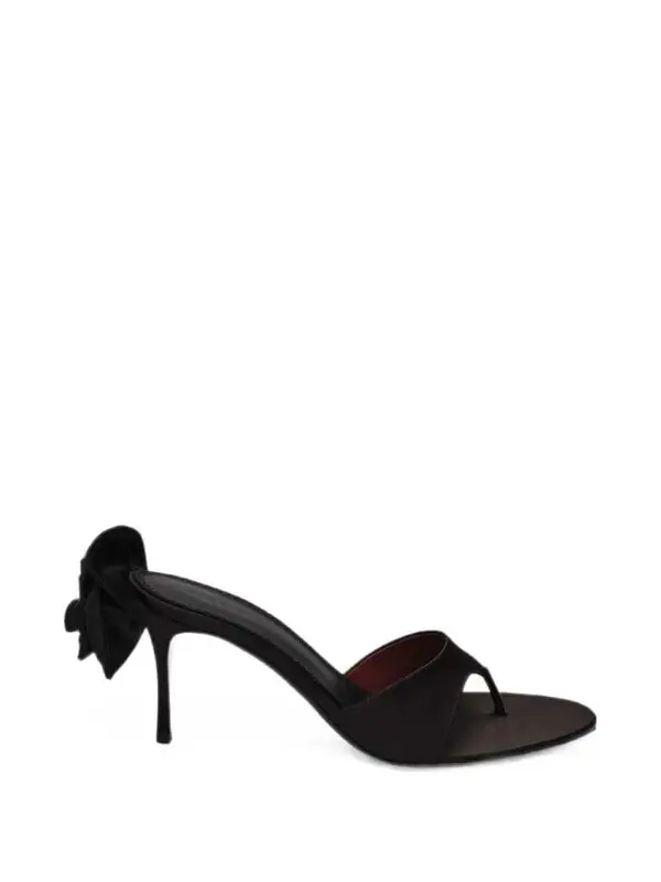 Magda Butrym Thong Sandals With Rosette Detail - Black