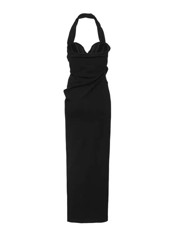 Magda Butrym Draped Halter-neck Dress With Corset