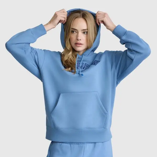 Champion Fleece Hoodie With Satin Applique