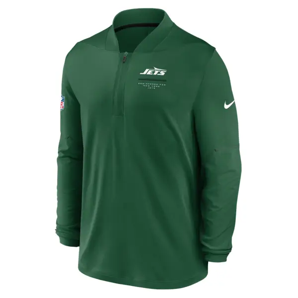 Nike New York Jets Sideline Dri-fit Nfl 1/2-zip Top - Green