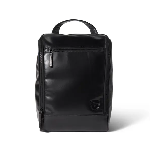 Nike Leather Golf Shoe Bag With Zip Pocket - Black