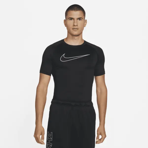 Nike Pro Dri-fit Tight Fit Short-sleeve Top - Black