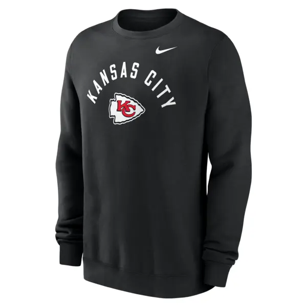 Nike Kansas City Chiefs Club Nfl Pullover Crew - Black