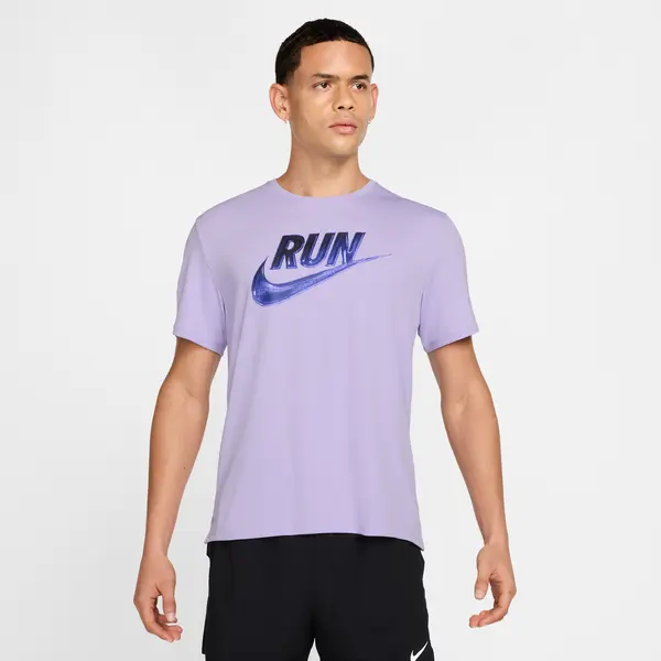 Nike Miler Run Energy Dri-fit Short-sleeve Running Top - Purple