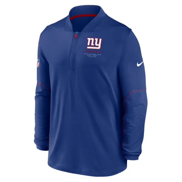 Nike New York Giants Sideline Dri-fit Nfl 1/2-zip Top - Blue