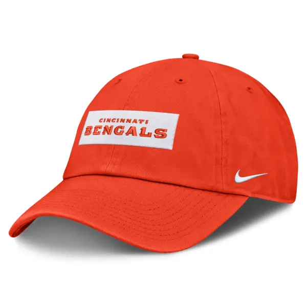 Nike Cincinnati Bengals Primetime Club Wordmark Nfl Adjustable Hat - Orange