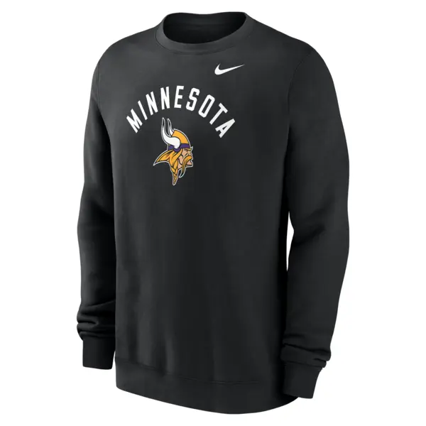 Nike Minnesota Vikings Club Nfl Pullover Crew - Black