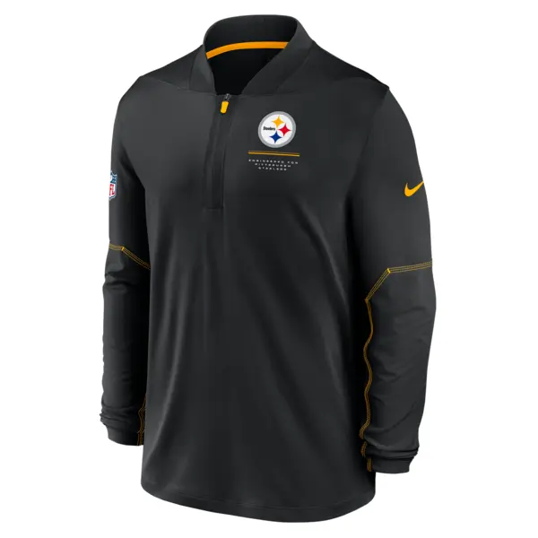 Nike Pittsburgh Steelers Sideline Dri-fit Nfl 1/2-zip Top - Black
