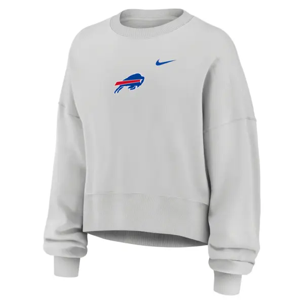 Nike Buffalo Bills Primetime Phoenix Nfl Oversized Pullover Crew - Grey