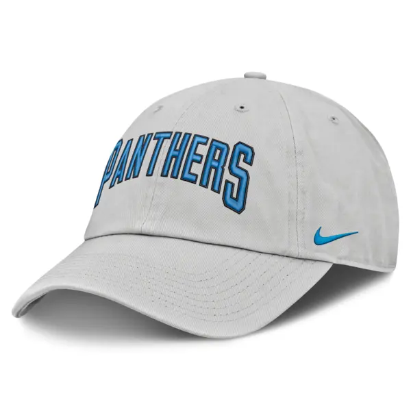Nike Carolina Panthers Primetime Club Arched Nfl Adjustable Hat - Grey