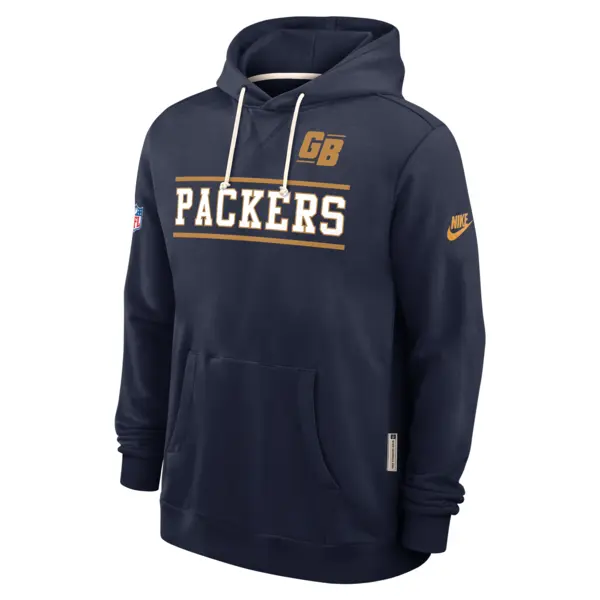Nike Green Bay Packers Alt Standard Issue Dri-fit Nfl Pullover Hoodie - Blue
