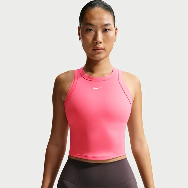 Nike One Fitted Dri-fit Cropped Tank Top - Pink