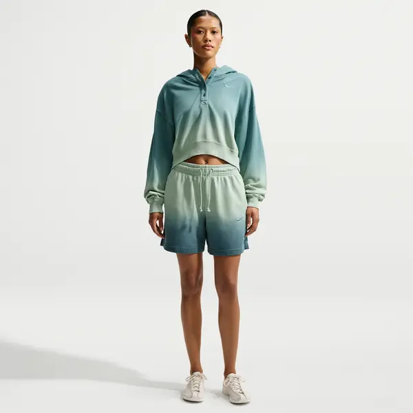 Nike Phoenix Fleece Oversized Henley Hoodie - Green