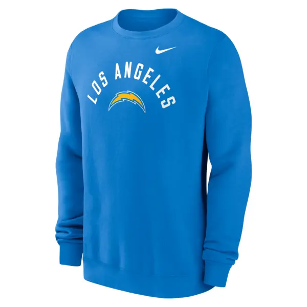 Nike Los Angeles Chargers Club Nfl Pullover Crew - Blue