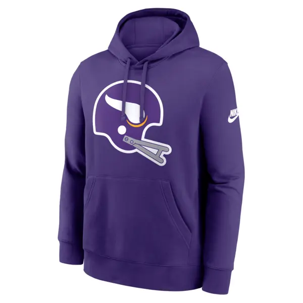 Nike Minnesota Vikings Club Logo Nfl Pullover Hoodie - Purple