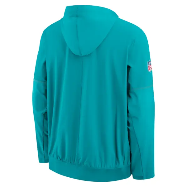 Nike Miami Dolphins Sideline Anorak Nfl 1/2-zip Hooded Jacket - Green