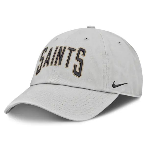 Nike New Orleans Saints Primetime Club Arched Nfl Adjustable Hat - Grey