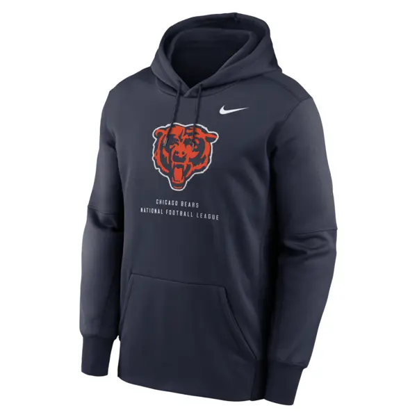 Nike Chicago Bears Therma Nfl Pullover Hoodie - Blue