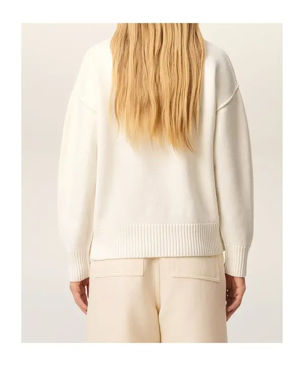 AMI Paris De Coeur Ribbed Hem Polo Shirt
