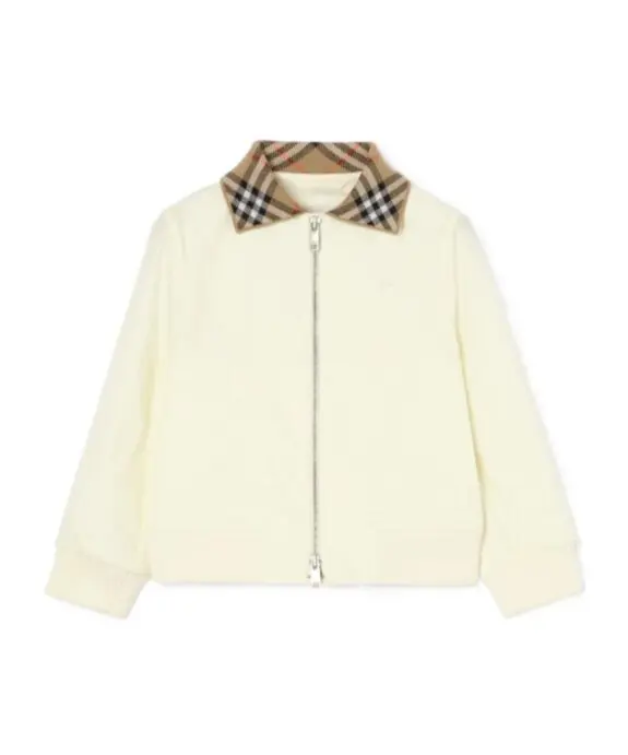 Burberry Cotton Hayfield Harrington Jacket - Chalk