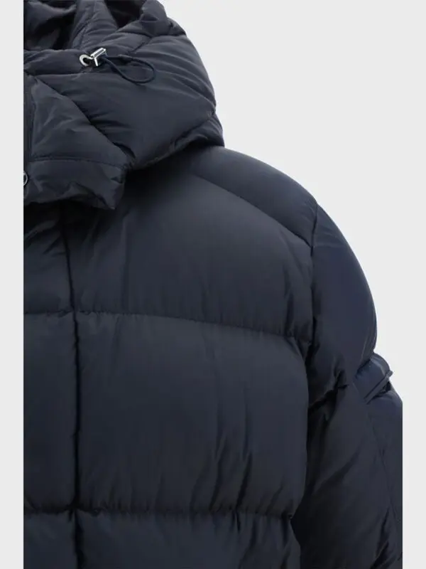 MOORER Nadir-sh Down Bomber Jacket With Detachable Hood - Blue