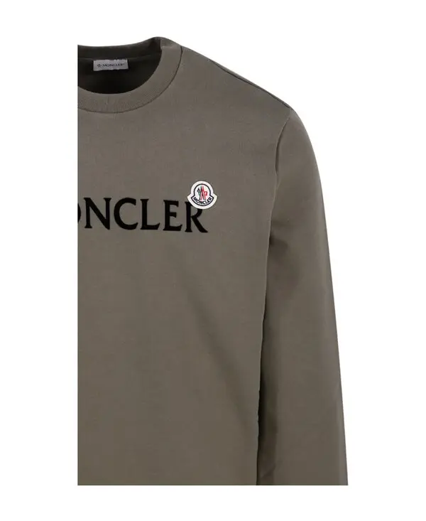 Moncler Flocked Logo Crewneck Sweatshirt