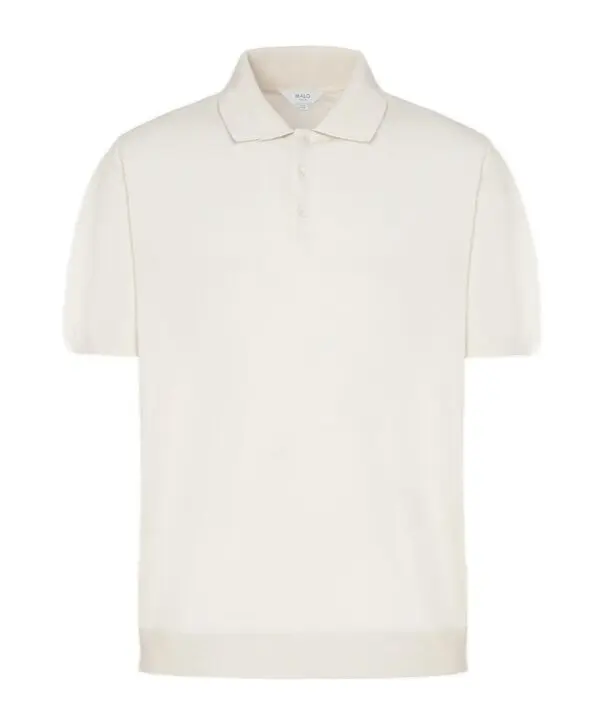 Malo Three-button Knit Polo Shirt - White