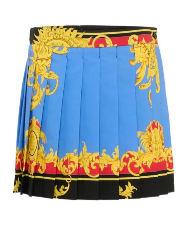 Versace Pleated Mini Skirt - Blue