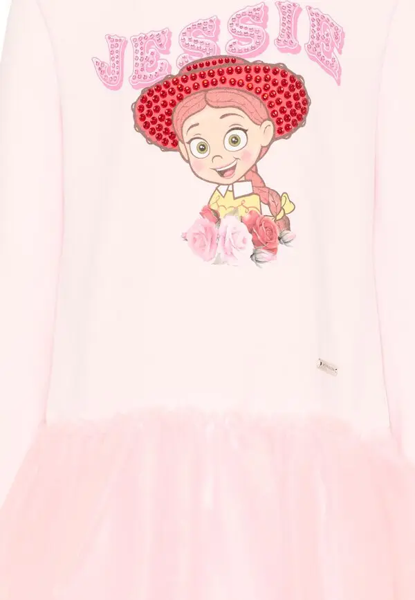 Monnalisa Long Sleeve Tulle Dress