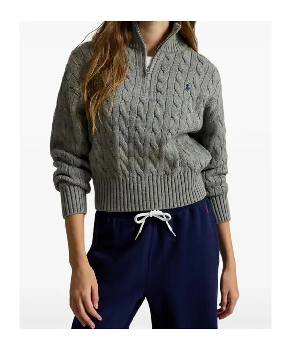 Polo Ralph Lauren Cable-knit Quarter-zip Sweater