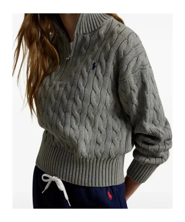 Polo Ralph Lauren Cable-knit Quarter-zip Sweater