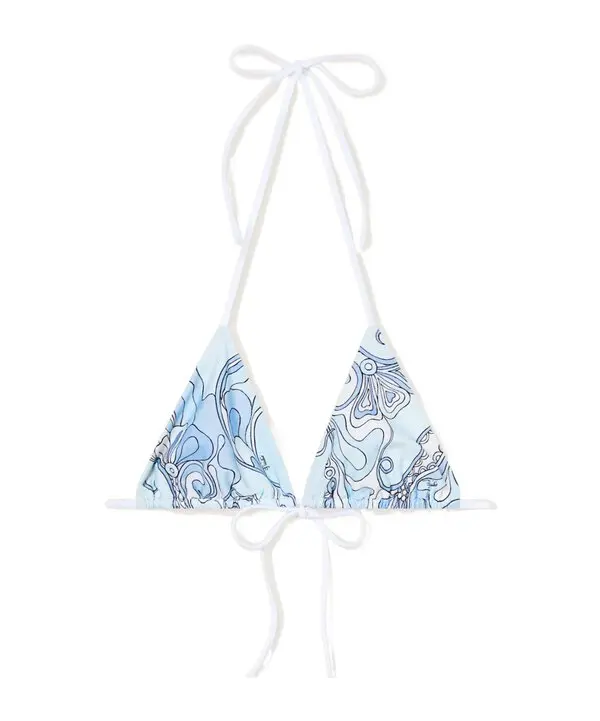 Emilio Pucci Printed Triangle Bikini Top