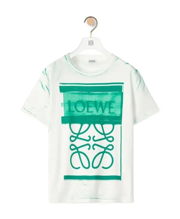 Loewe Anagram Print T-shirt In Cotton - White