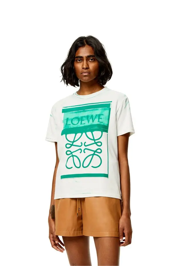 Loewe Anagram Print T-shirt In Cotton
