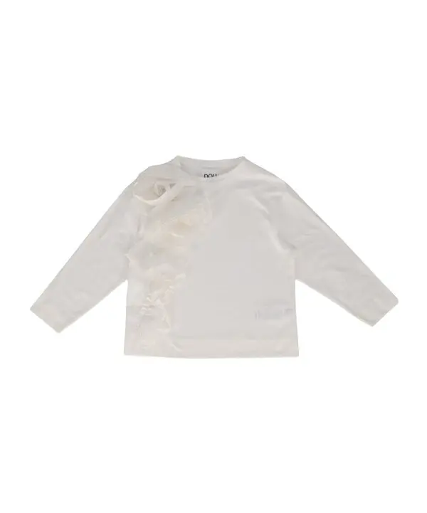 DOUUOD Ruffle-trimmed T-shirt