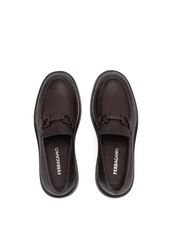 FERRAGAMO Gancini Plaque Slip-on Loafers