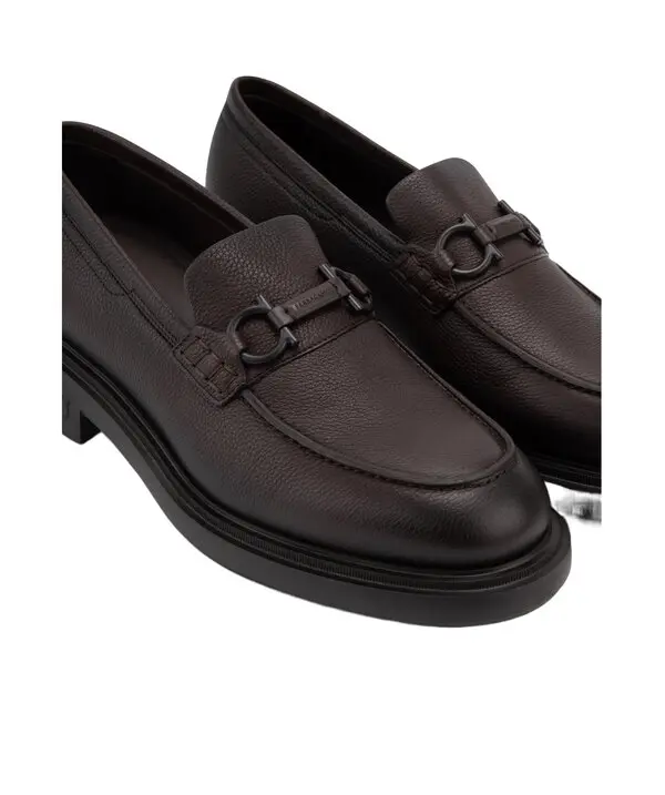FERRAGAMO Gancini Plaque Slip-on Loafers