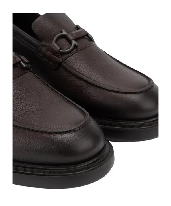 FERRAGAMO Gancini Plaque Slip-on Loafers
