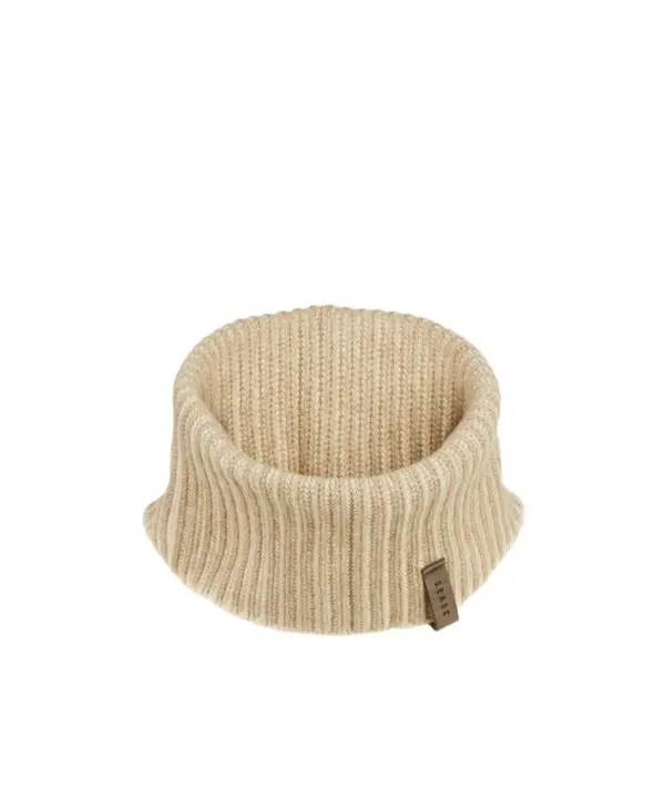 Sease Ribbed Cashmere Snood - Oyster