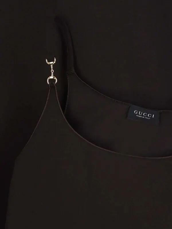 Gucci Viscose Crêpe Jersey Dress With Horsebit Detail