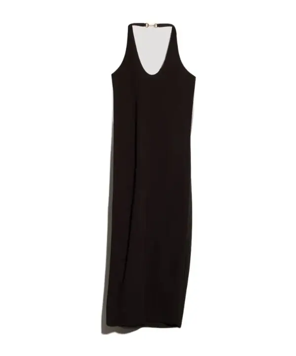 Gucci Viscose Crêpe Jersey Dress With Horsebit Detail - Dark Brown