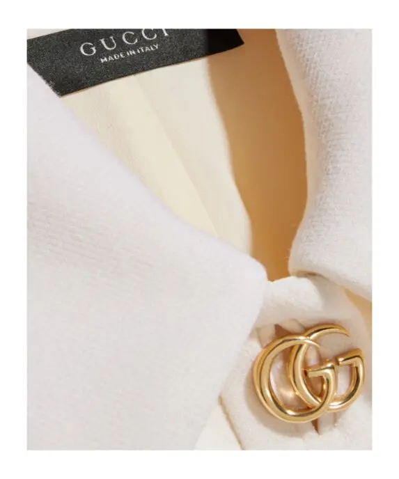 Gucci Crêpe Wool Dress With Double G Button