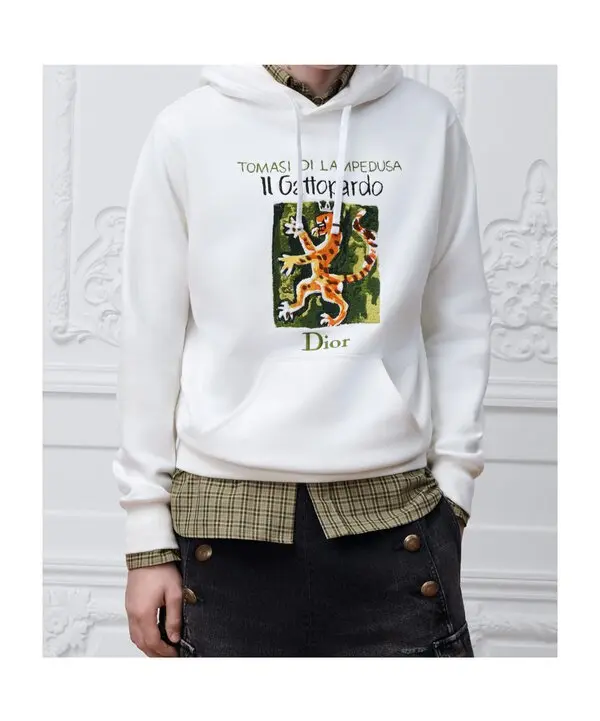 Dior Hooded Sweatshirt With Embroidered Book Cover Motif