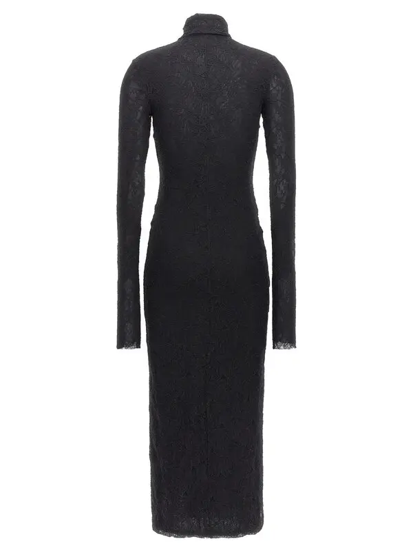 Philosophy Di Lorenzo Serafini Long-sleeved High Neck Lace Dress
