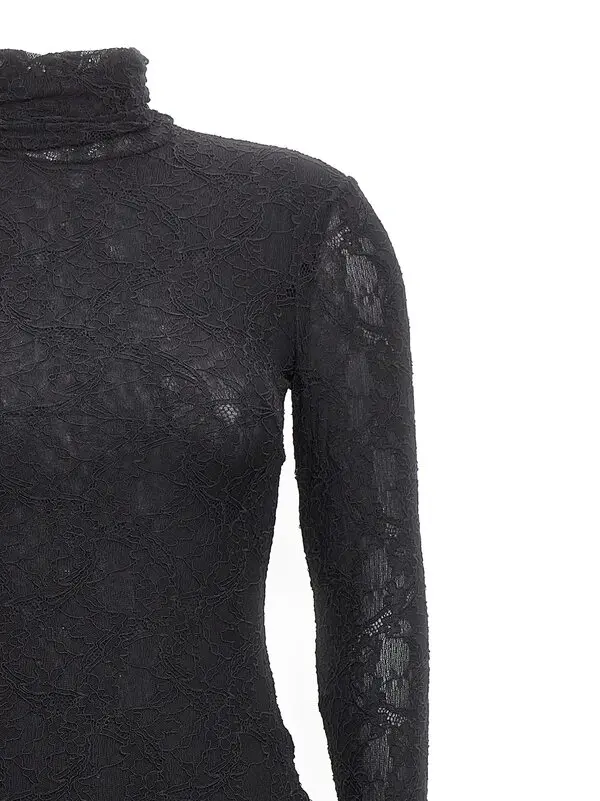 Philosophy Di Lorenzo Serafini Long-sleeved High Neck Lace Dress