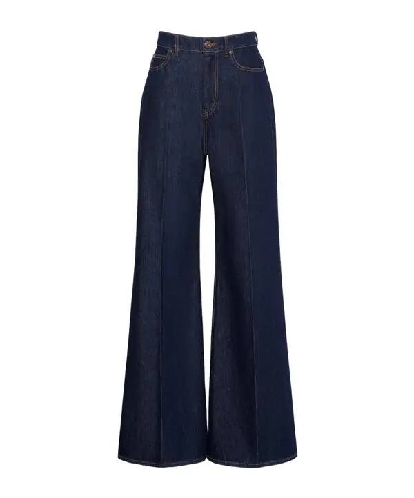 Max Mara Wide Leg Jeans With Trouser Crease