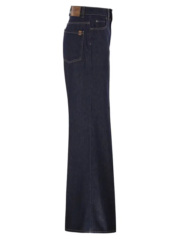 Max Mara Wide Leg Jeans With Trouser Crease