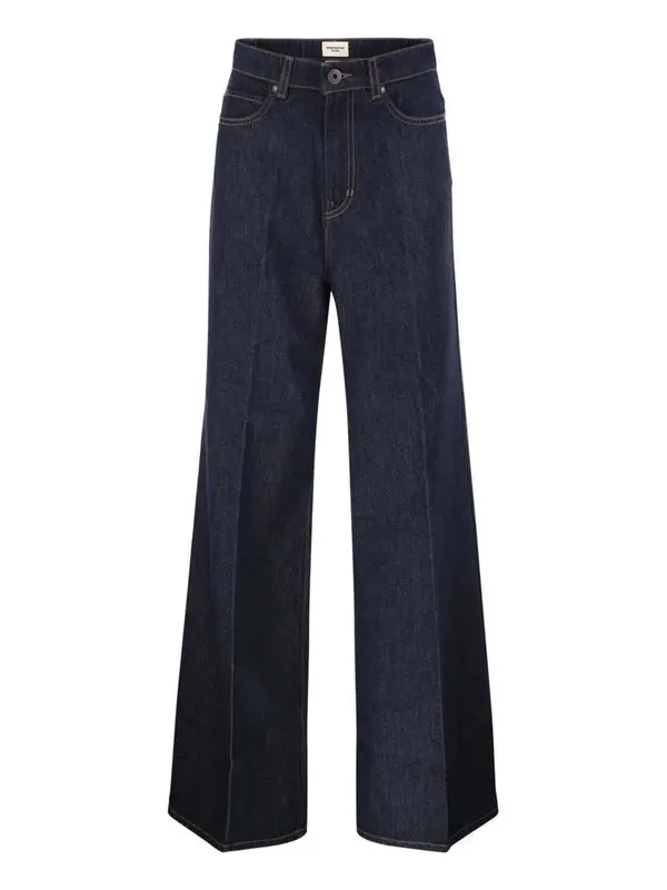 Max Mara Wide Leg Jeans With Trouser Crease